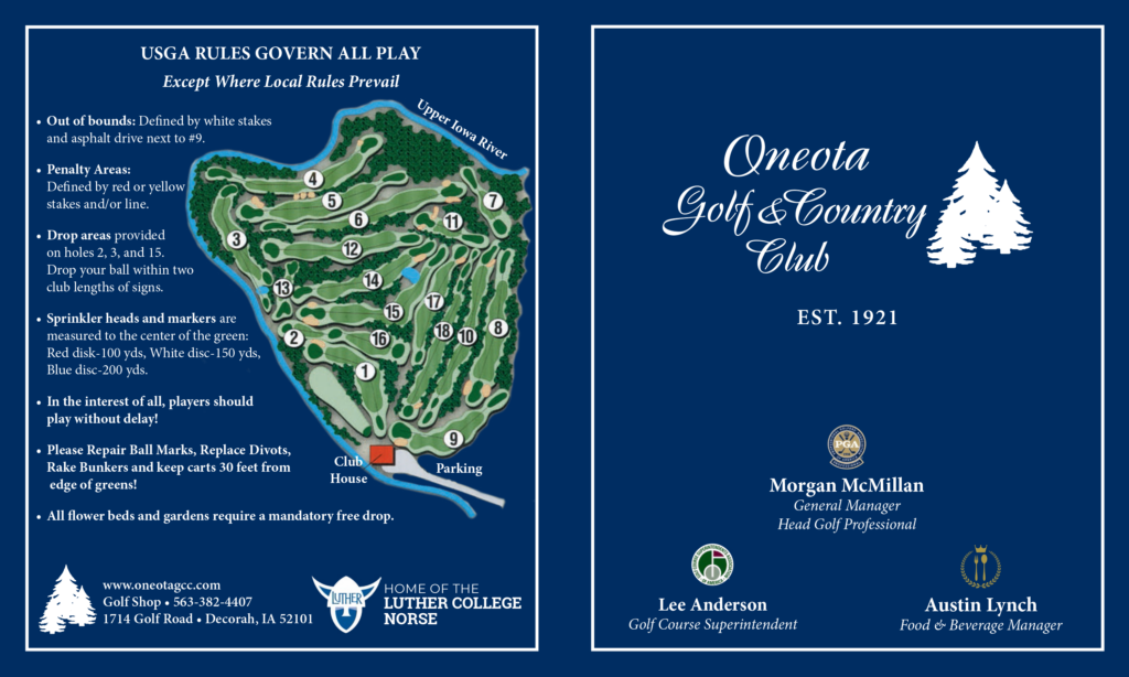 Scorecard – Oneota Golf & Country Club